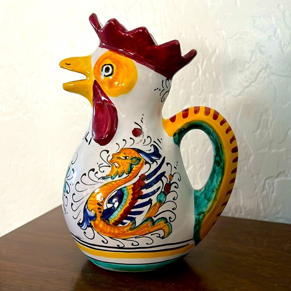 Deruta | Dining | Italian Deruta Ceramica Handpainted Rooster Dragon ...